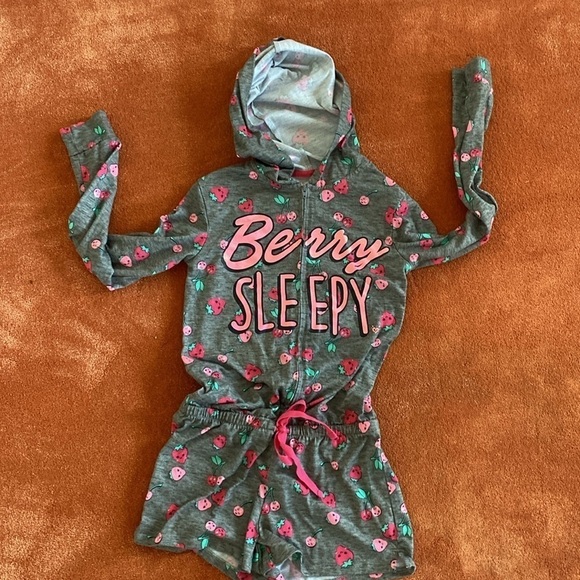 Justice | Pajamas | Hooded Sleep Jammies Shorts With Long Sleeve And ...